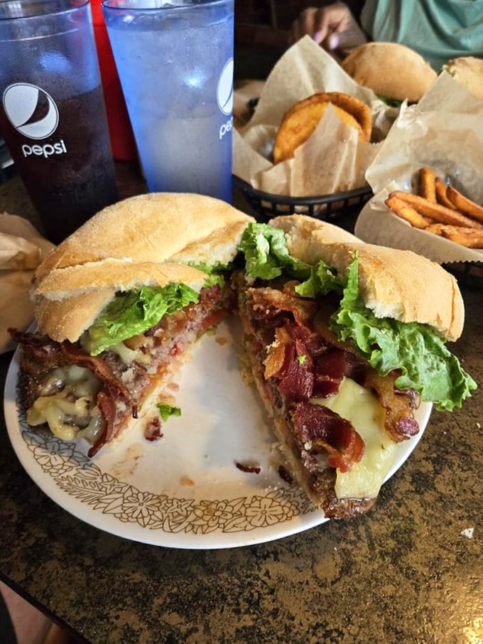 Talk about a crowd-pleaser! This bacon cheeseburger is so photogenic, it could have its own Instagram account. #BurgerGoals