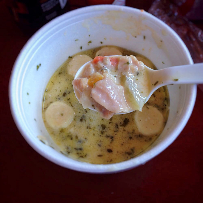 Behold, the holy grail of chowders! This spoonful of creamy, clam-packed goodness is what seafood dreams are made of. Resistance is futile.