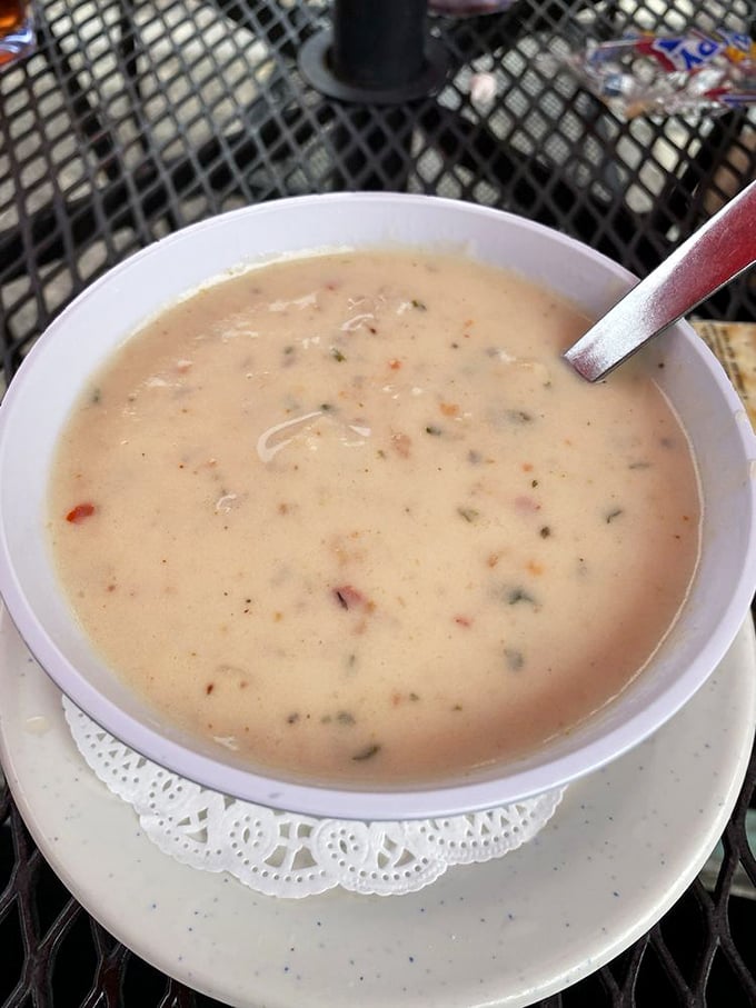 The Holy Grail of chowders! So good, you'll want to swim in it &ndash; but please, use a spoon instead.