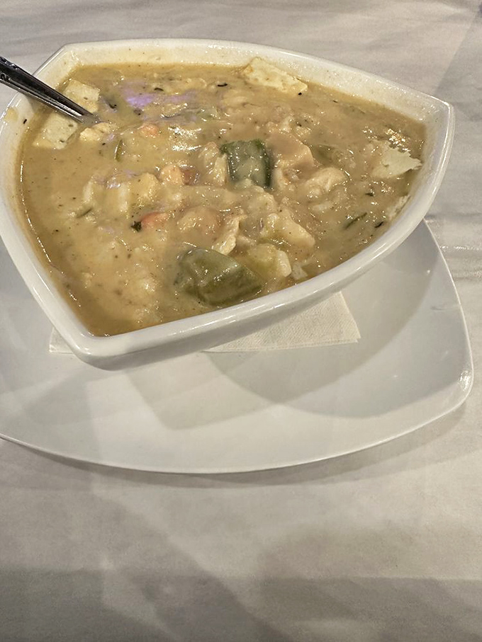 This isn't your average chowder &ndash; it's a creamy sea of flavor that'll have you considering a move to Council Bluffs. Landlubbers, take note!