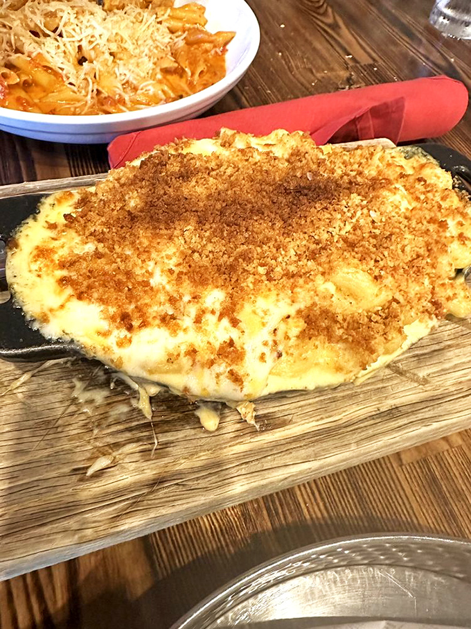 Behold the bubbling cauldron of cheese perfection&mdash;golden-brown breadcrumb topping creating a crust that demands to be broken into.
