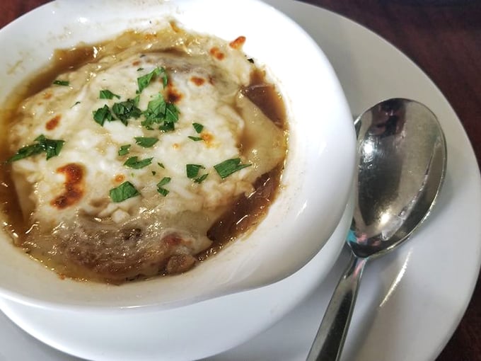 Cheese pull for the soul! This French onion soup is so good, it might just spark a friendly rivalry with Paris.