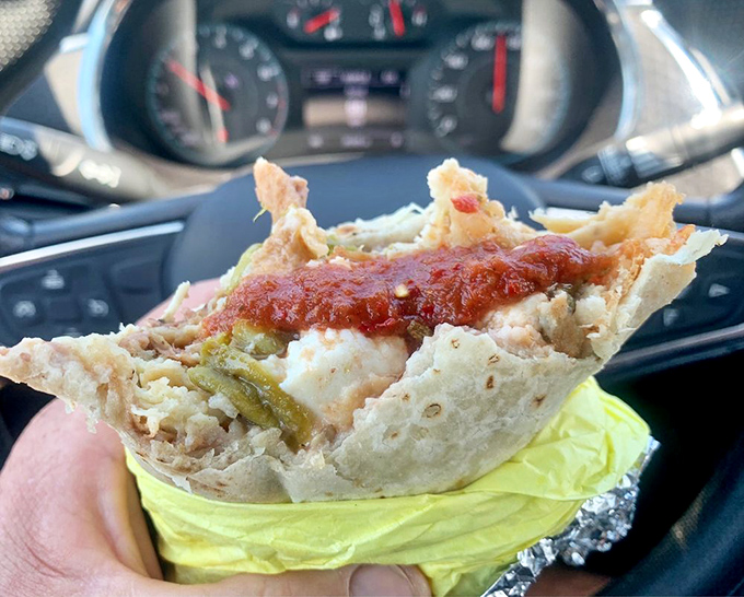 Portable perfection! This foil-wrapped wonder is proof that good things come in simple packages. Who needs fancy when you've got flavor?