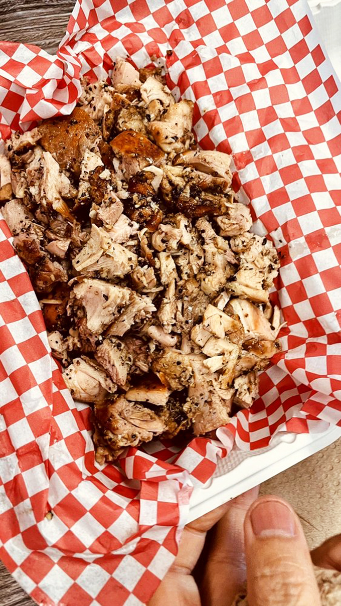 This chicken's so juicy, it should come with a warning label. Napkins required, bibs recommended, pure joy guaranteed.