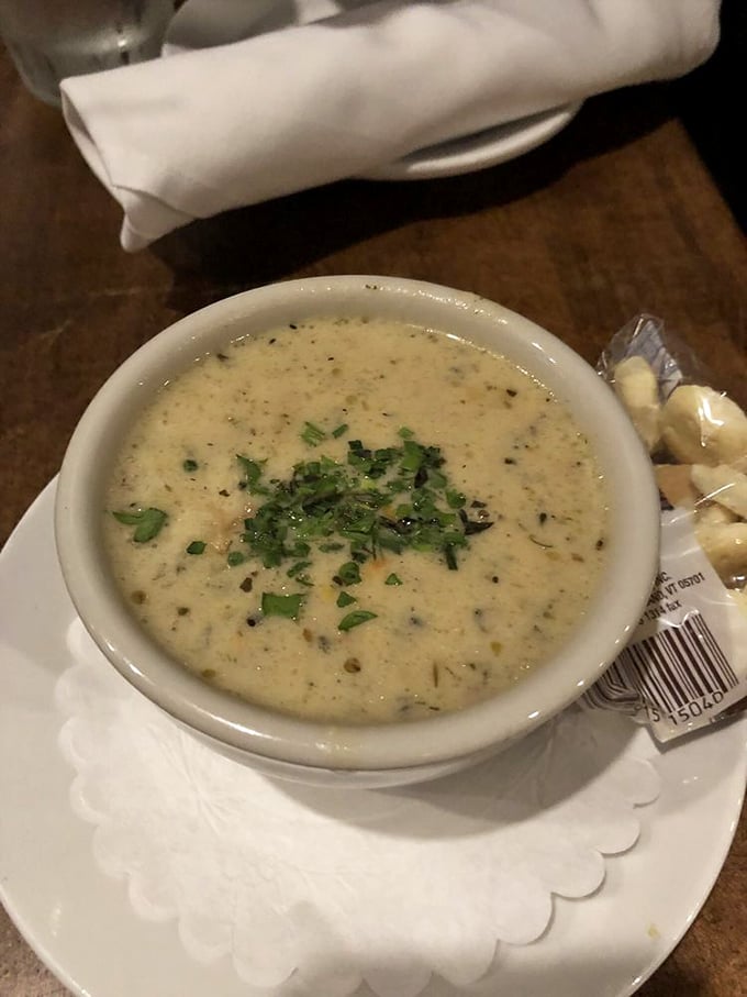 Creamy, dreamy, and oh-so-steamy: This clam chowder is so good, you might be tempted to ask for a straw.
