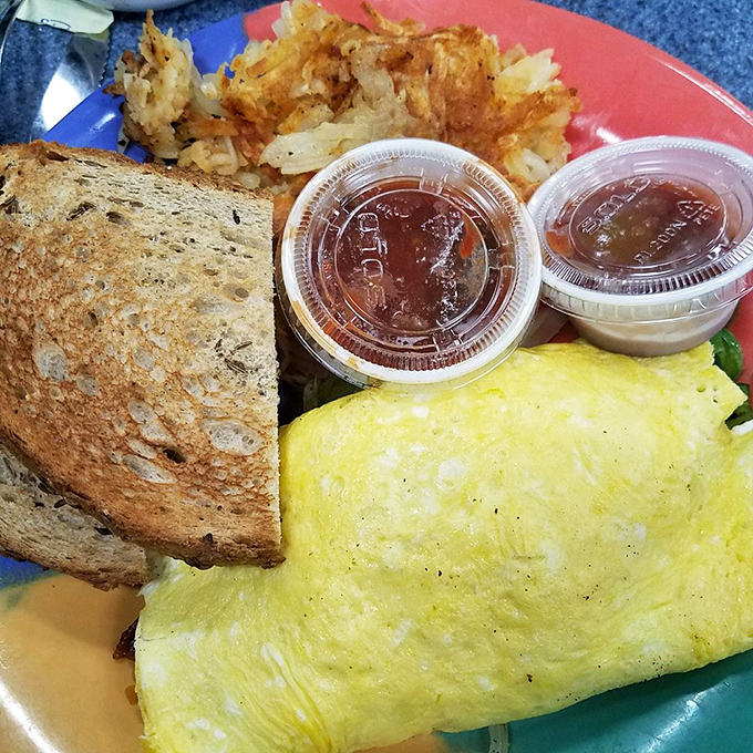 The Fajita omelet: Where Tex-Mex meets breakfast in a flavor fiesta that'll make your morning cha-cha.