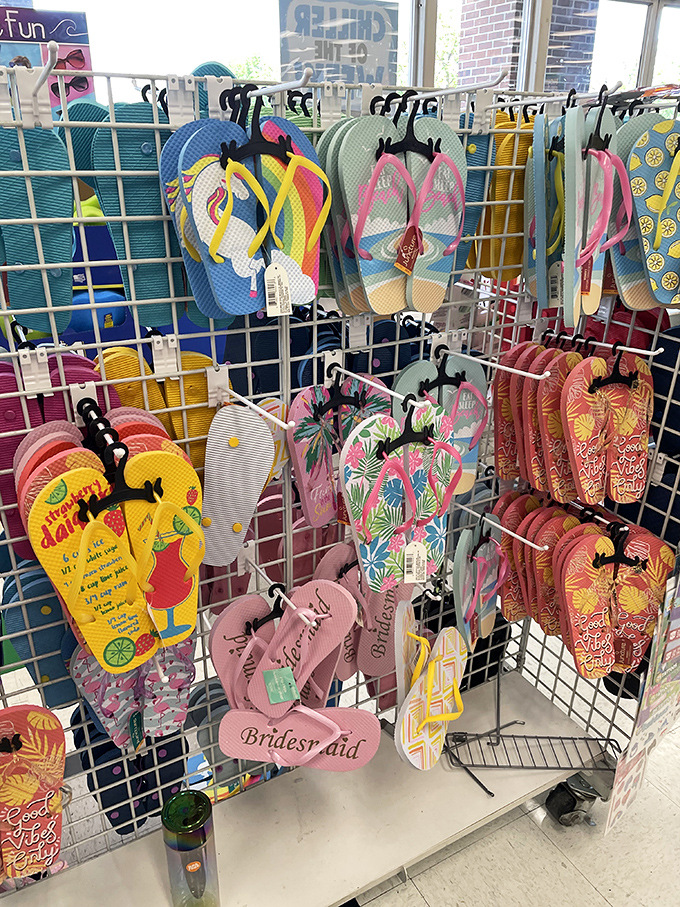 Summer's calling card: a rainbow of flip-flops that prove you don't need to spend a fortune to walk on sunshine.