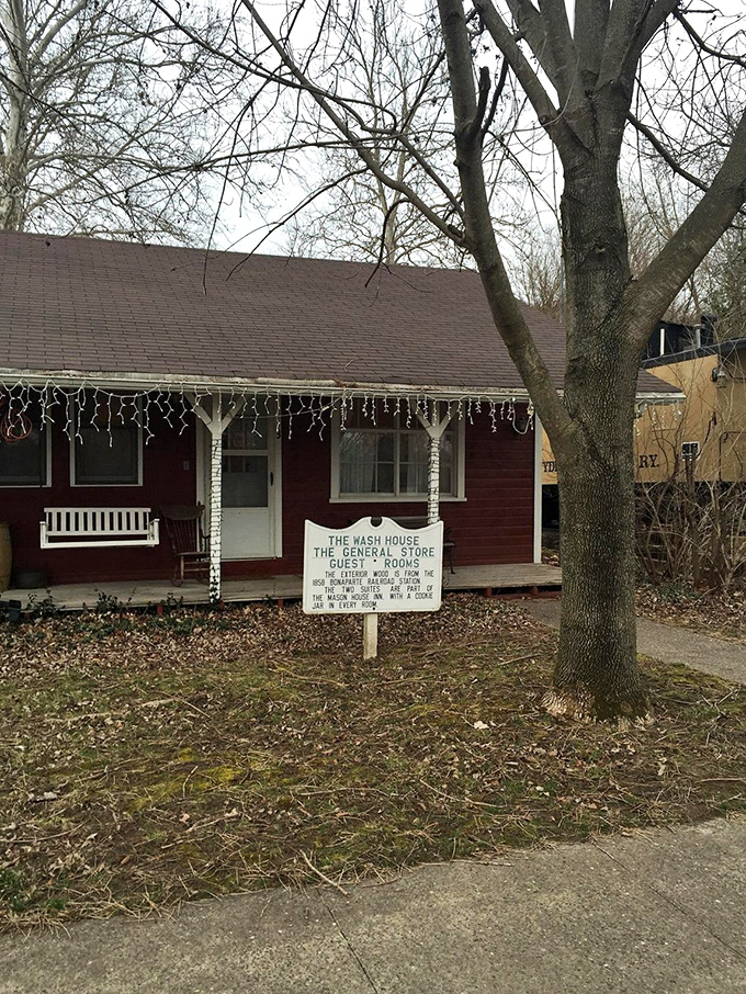 This isn't your average wash house - it's a time machine disguised as a quaint red building. Laundry day never looked so nostalgic!