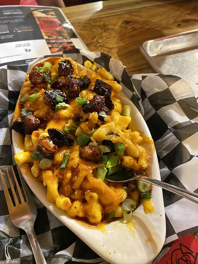 This isn't just mac and cheese&mdash;it's a religious experience with burnt ends that'll make you consider moving to Branson permanently.