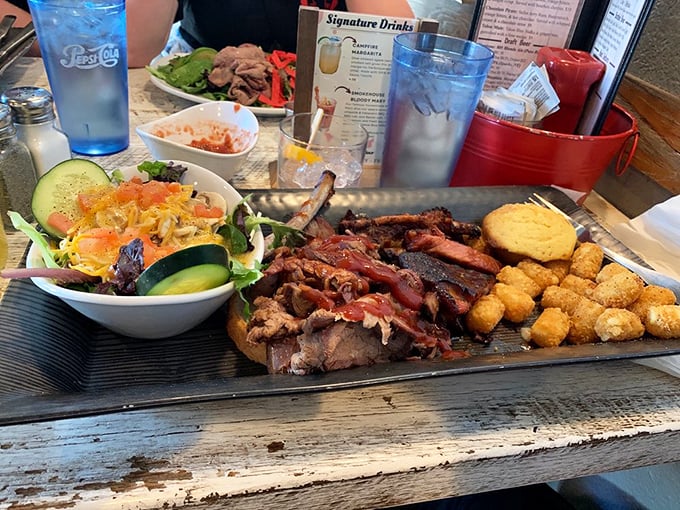 Behold, the carnivore's dream team! This platter is like an all-star lineup of BBQ's greatest hits.