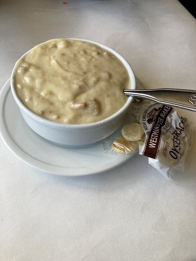 The holy grail of comfort food! This New England Clam Chowder is thicker than a Stephen King novel and twice as satisfying.
