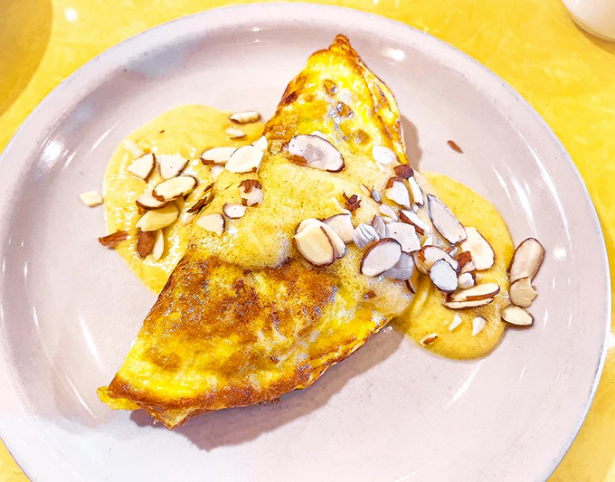 An omelet so fluffy, it could double as a pillow. But trust me, you'll want this one on your plate, not your bed.