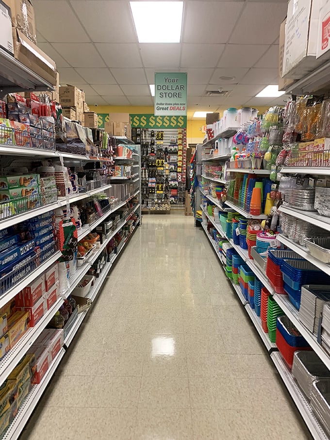 The "Great Deals" sign isn't lying. Where else can you find everything from kitchen essentials to party supplies under one roof?