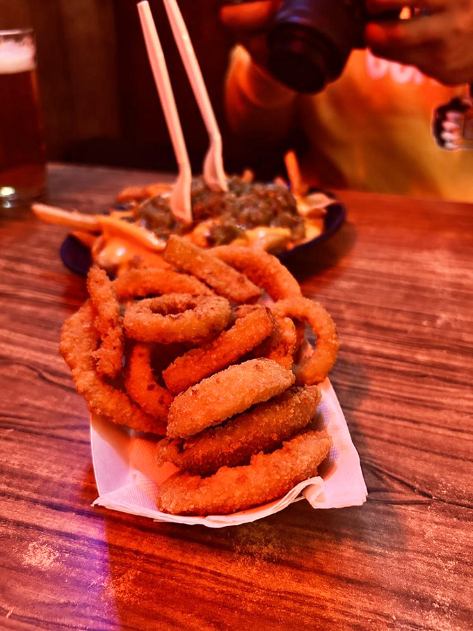 These aren't your average onion rings &ndash; they're golden halos of crispy perfection. Bet you can't eat just one!
