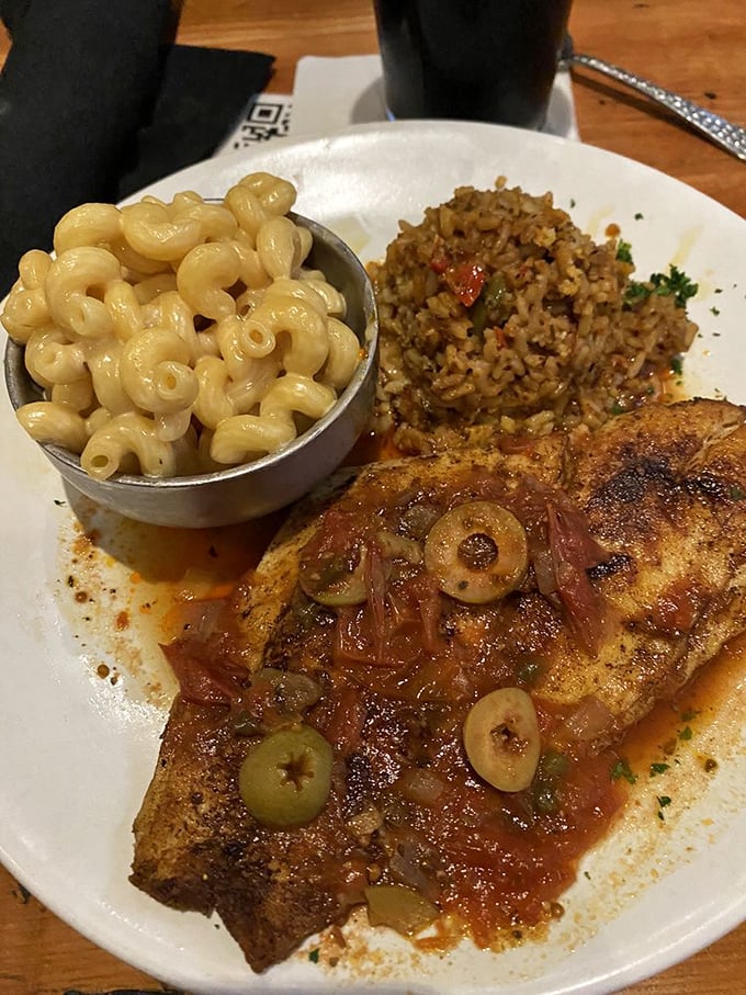 This snapper doesn't just taste Mediterranean&mdash;it practically owns beachfront property there. The mac and cheese side cup could win a James Beard Award on its own.