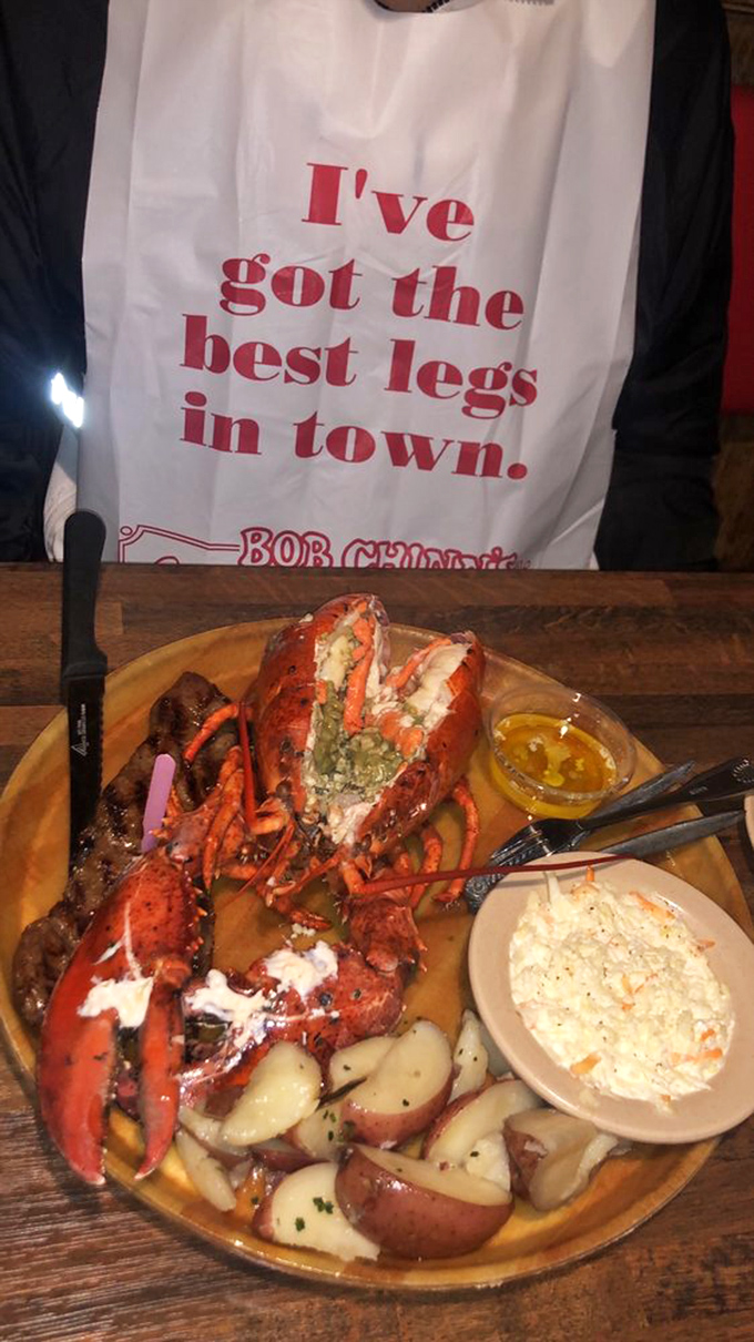 The surf and turf of champions! This plate screams "I'm not here to make friends, I'm here to win at dinner."