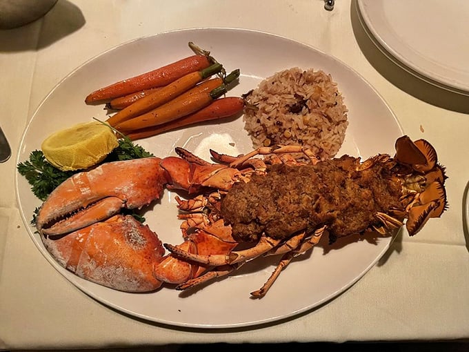 Behold the star of the show &ndash; a stuffed lobster that's dressed to impress. It's like the Beyonc&eacute; of crustaceans, ready for its delicious close-up.