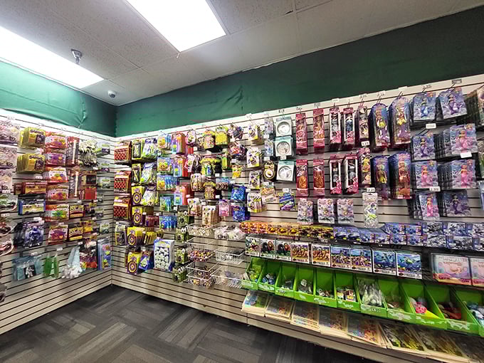 Toy paradise that rivals Santa's workshop, minus the North Pole commute. Parents' secret weapon against long winter days trapped indoors.