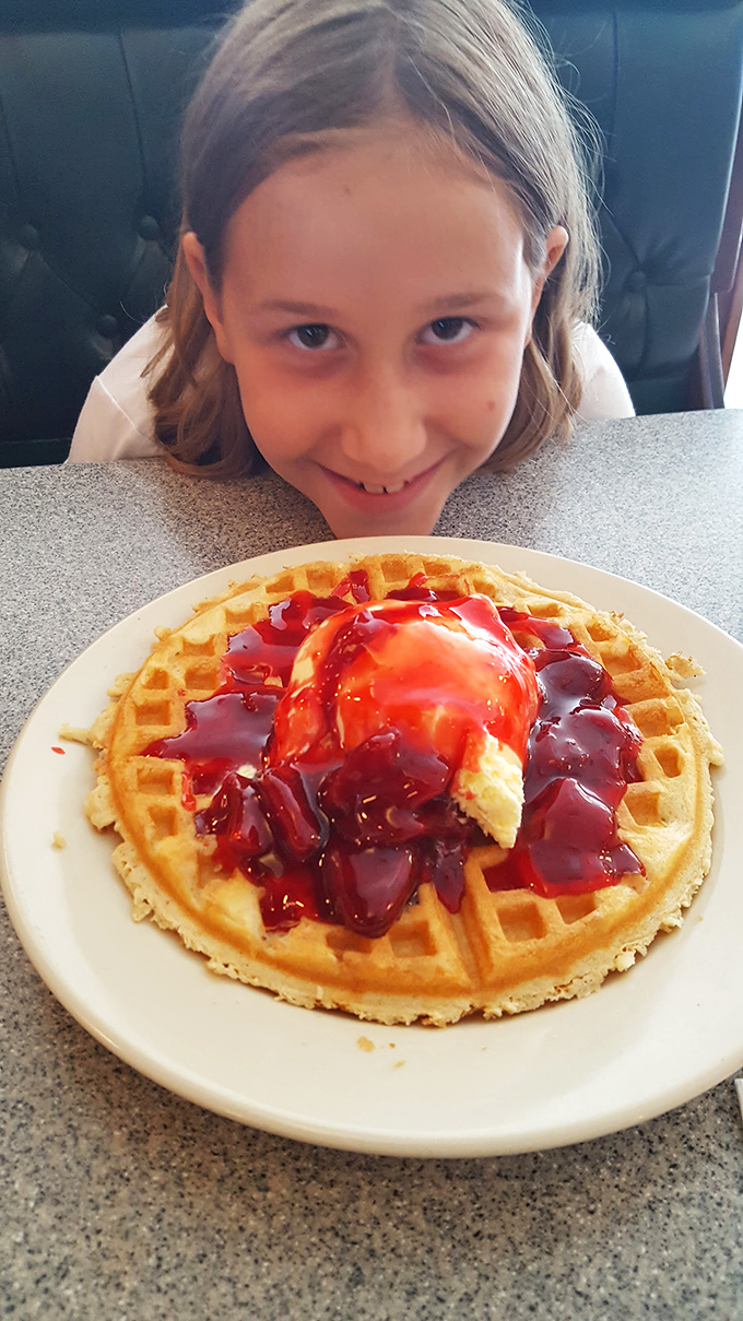 Waffle meets its match! This berry-topped beauty is like a summer romance - sweet, colorful, and gone too soon.