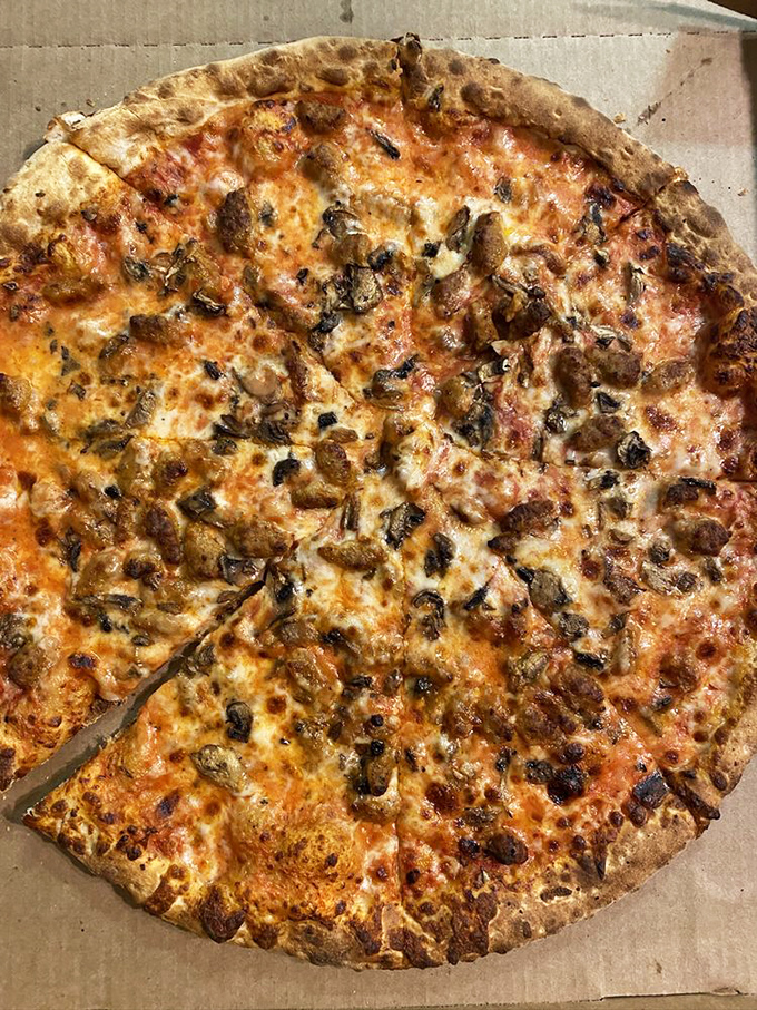 Mushroom lovers, rejoice! This pie is so packed with fungi, it could star in its own nature documentary.