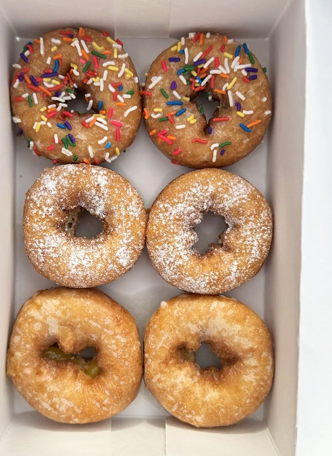 Vegan donuts that don't taste like compromise! Even your plant-based pals can join the sugar-coated party.