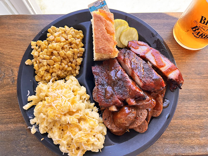 "When breakfast can't decide if it wants to be savory or sweet, it becomes this masterpiece." A plate that says, "Why choose when you can have it all?"