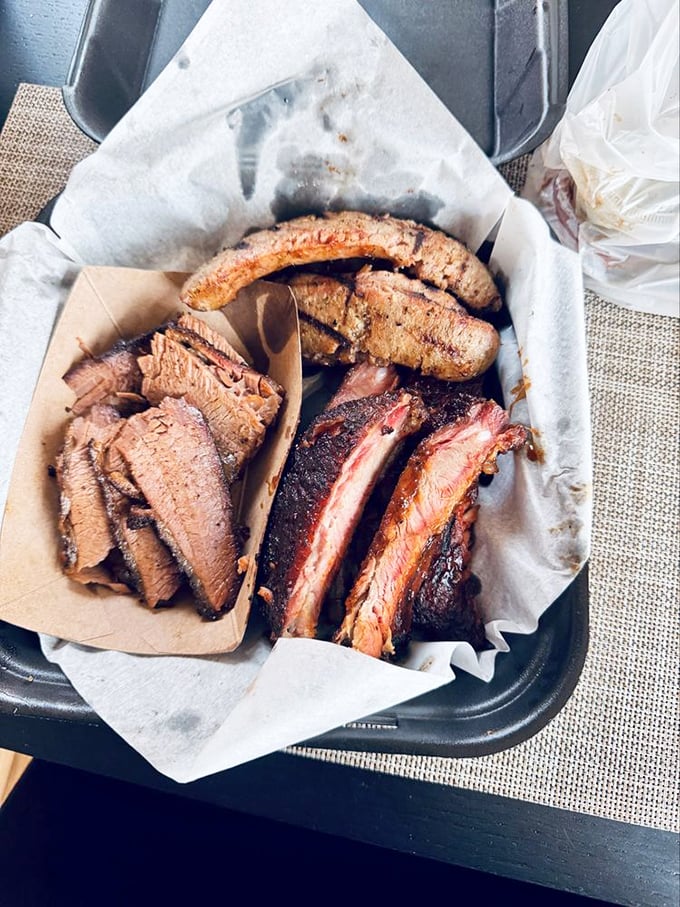 The carnivore's dream team! This triple threat of smoky goodness is like the Avengers of barbecue – individually awesome, but unstoppable together.