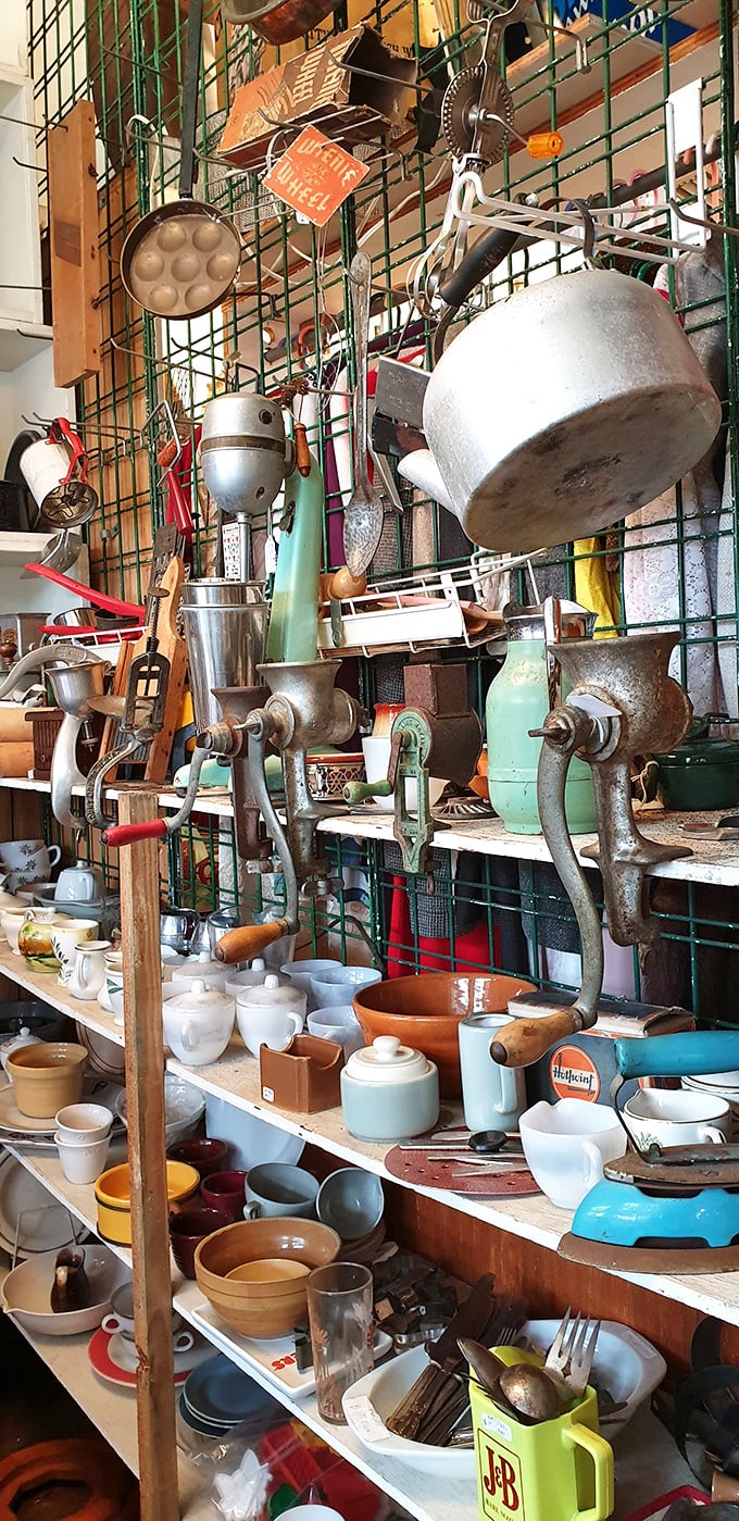 Kitchen gadgets galore! From meat grinders to mystery tools, it's like your grandma's junk drawer exploded… in the best way possible.