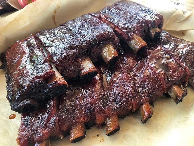 Behold, the pinnacle of pork perfection! These ribs are so good, they might just make you forget your table manners. Napkins are your new best friend.