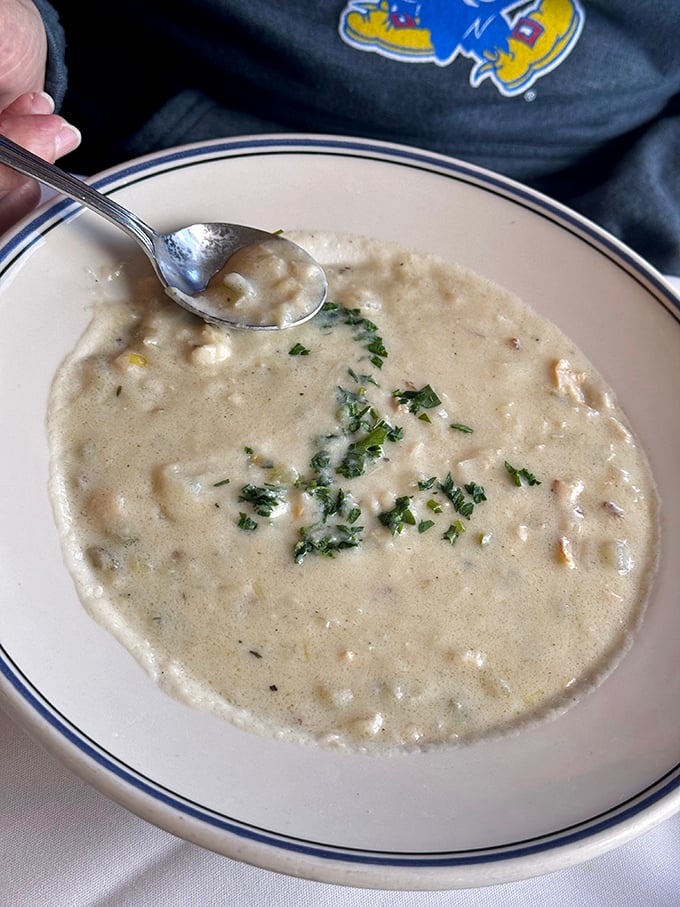 Clam chowder so good, it could make a mermaid trade her tail for legs just to try it.