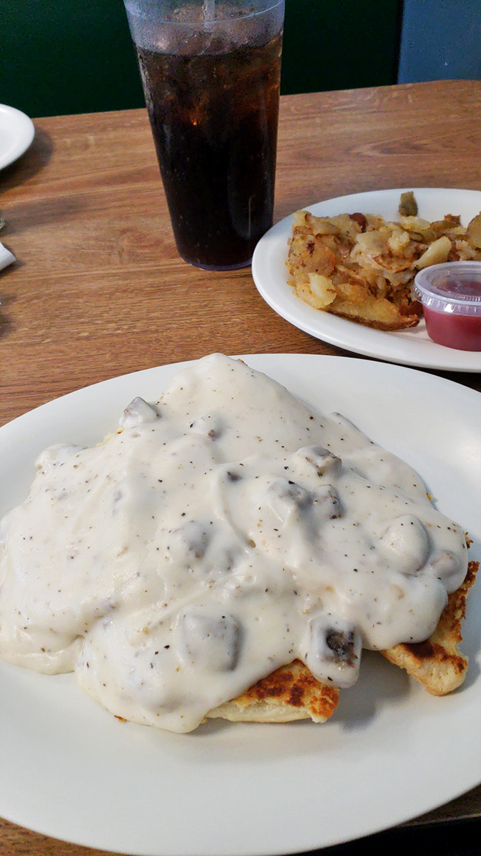 Gravy so good, you'll want to swim in it. These biscuits and gravy are the breakfast equivalent of winning the lottery &ndash; pure, indulgent joy.