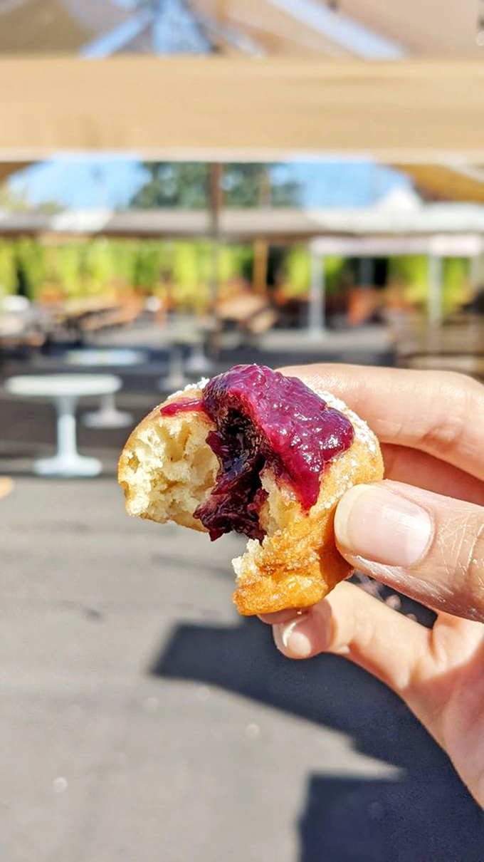 Blueberry and rose unite in holy matrimony atop this donut. It's a flavor pairing so perfect, it could make Shakespeare weep.