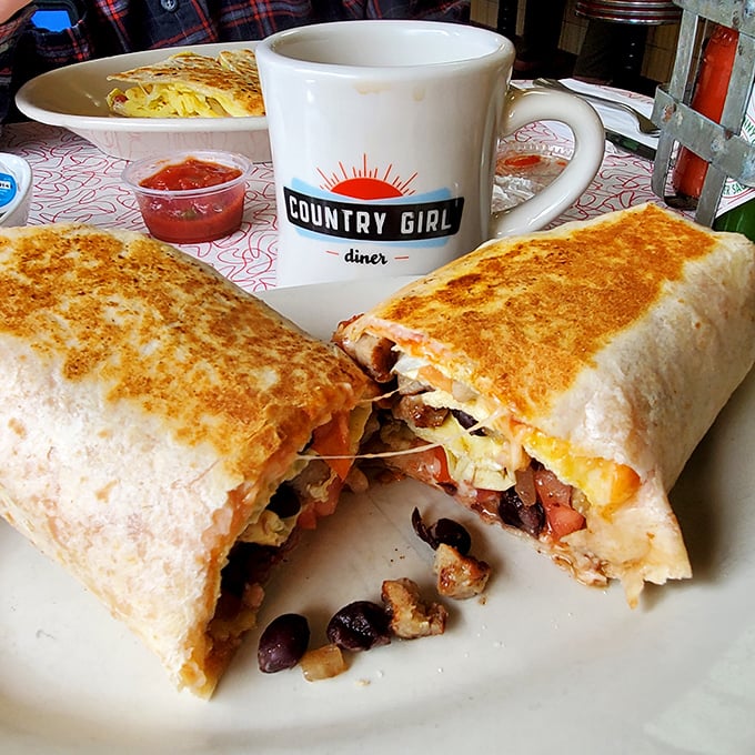 This breakfast burrito isn't just food; it's architecture. A masterpiece of eggs, beans, and cheese that makes you wonder why you'd eat anything else.