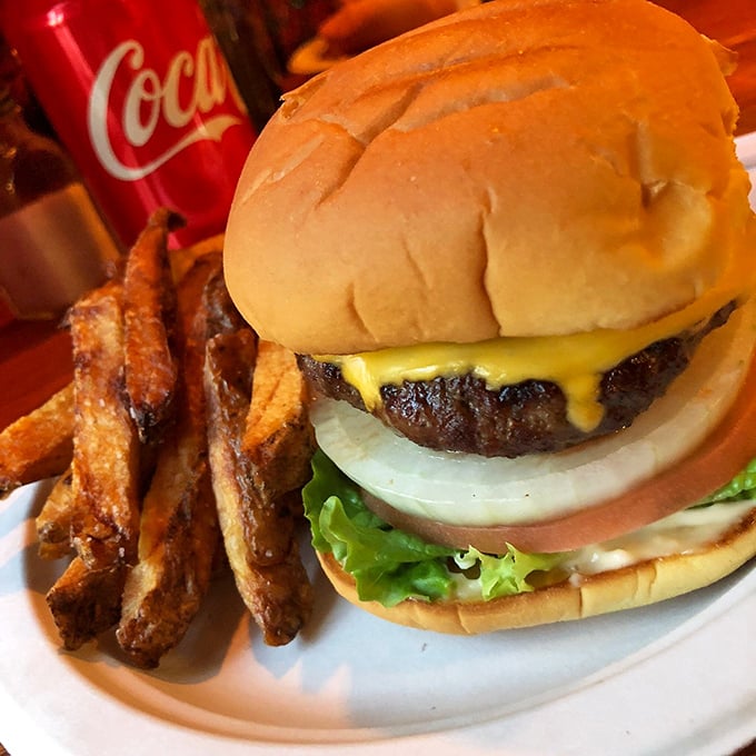 This isn't just a cheeseburger, it's a work of art. Van Gogh would've painted it if he wasn't so busy with sunflowers.