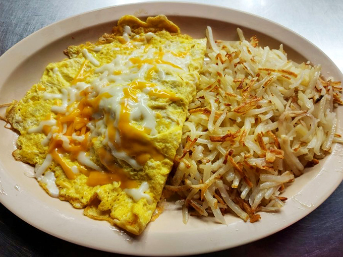 This cheesy omelet is so gooey, it could star in its own stretchy cheese commercial. It's a dairy lover's dream come true!