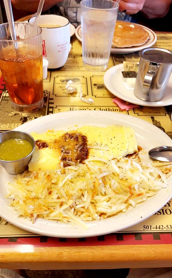 The Chili & Cheese Omelette: where comfort food meets breakfast in a gooey, savory embrace that'll warm your soul.
