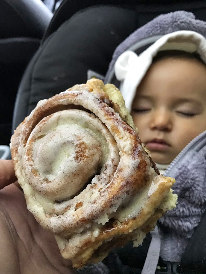 Nap time never looked so sweet. This cinnamon roll is the stuff dreams are made of &ndash; literally!