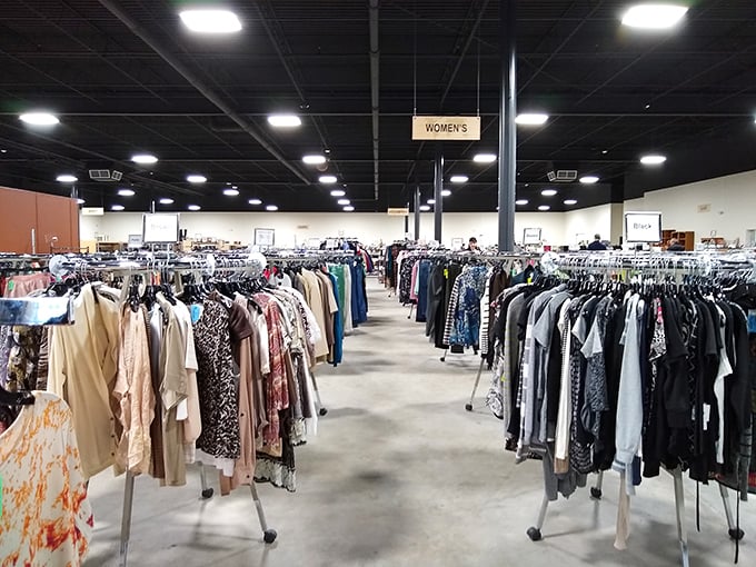 A sea of sartorial possibilities! Navigate these racks like a fashion explorer, and you might just uncover your next signature look.