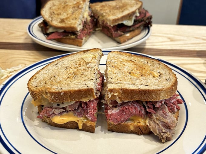 Corned beef so tender, it practically melts on the plate. This Reuben is the comfort food equivalent of a warm hug from your favorite aunt.