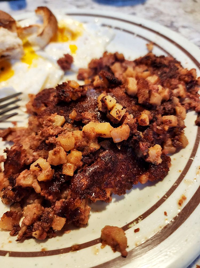 Corned beef hash: Where crispy meets savory in a dance of deliciousness. It's like your taste buds won the lottery, and the prize is pure breakfast bliss.