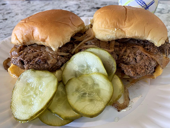Pickle me impressed! These sliders come with a side of tangy, crunchy pickles that add a zesty zing to every bite.
