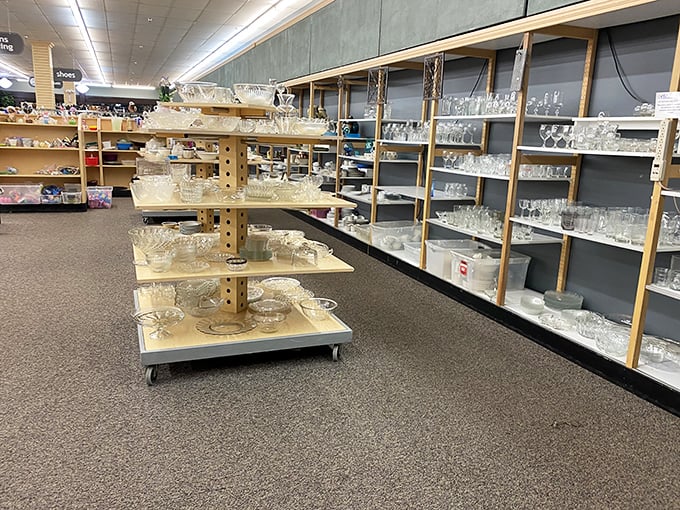 Raise a glass to vintage finds! These crystal goblets are ready to toast your thrifting success.