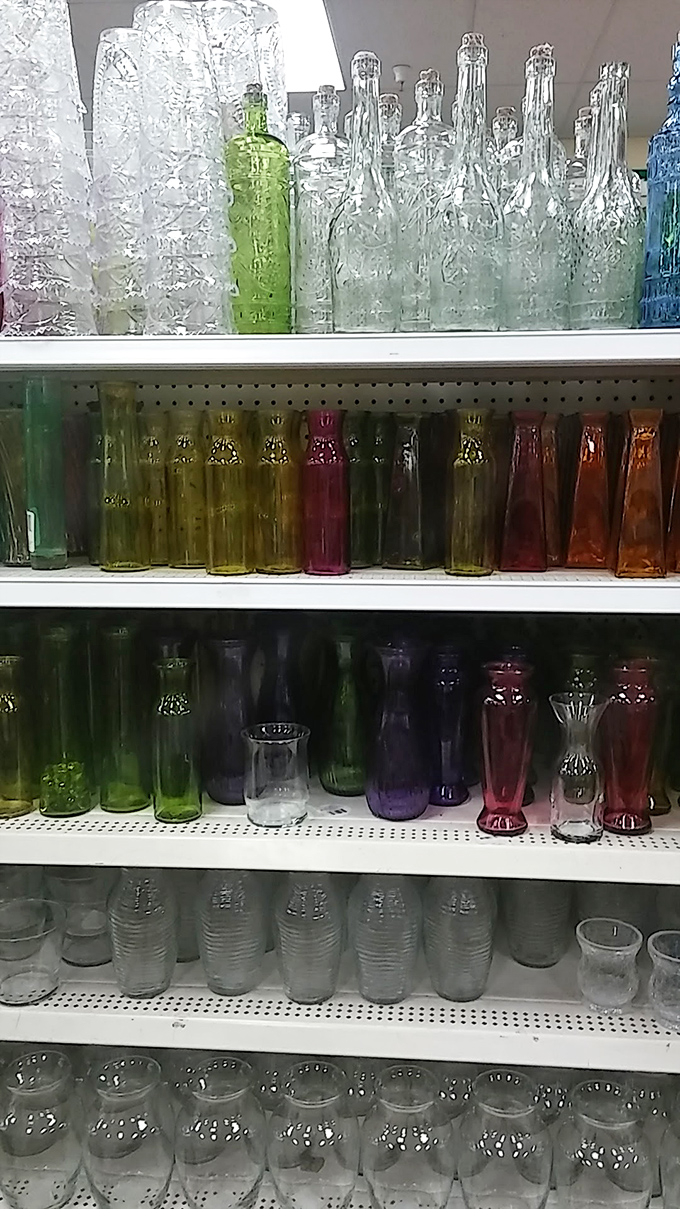 A rainbow of glassware that would make even Martha Stewart do a double-take. Fancy soir&eacute;es on a shoestring budget? Challenge accepted!