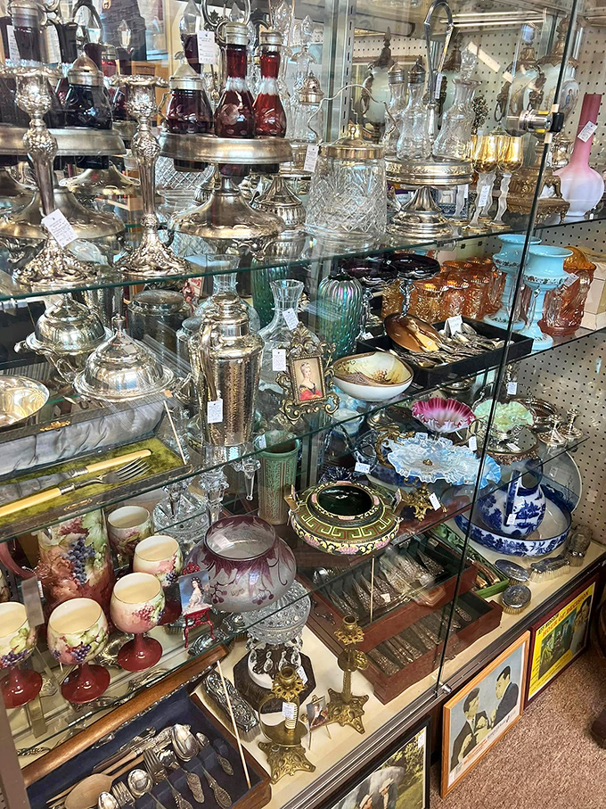 Sparkle and shine! This glassware display could make even Downton Abbey's butler raise an impressed eyebrow.