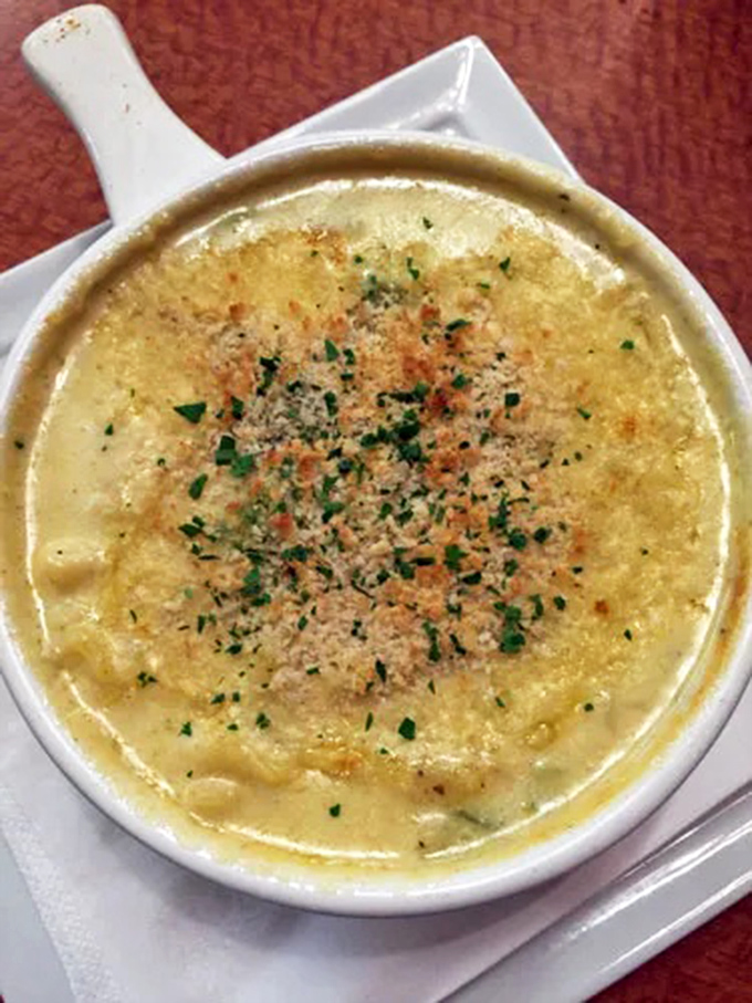 Green chile mac and cheese—where comfort food gets that New Mexican passport stamp. The cheese pulls for miles, the chile kicks just right.