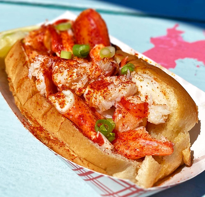 The lobster roll of your dreams has arrived. It's so packed, it's practically doing bicep curls.