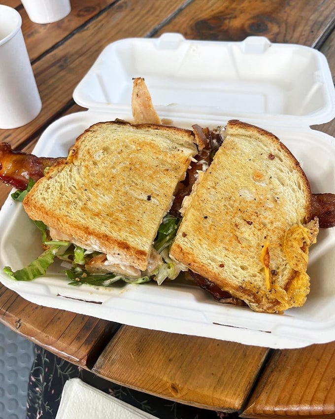 Meet the Mariner, a sandwich so fresh it might just start singing "Under the Sea." This seafood delight is like a taste of the ocean, minus the seagulls trying to steal your lunch.