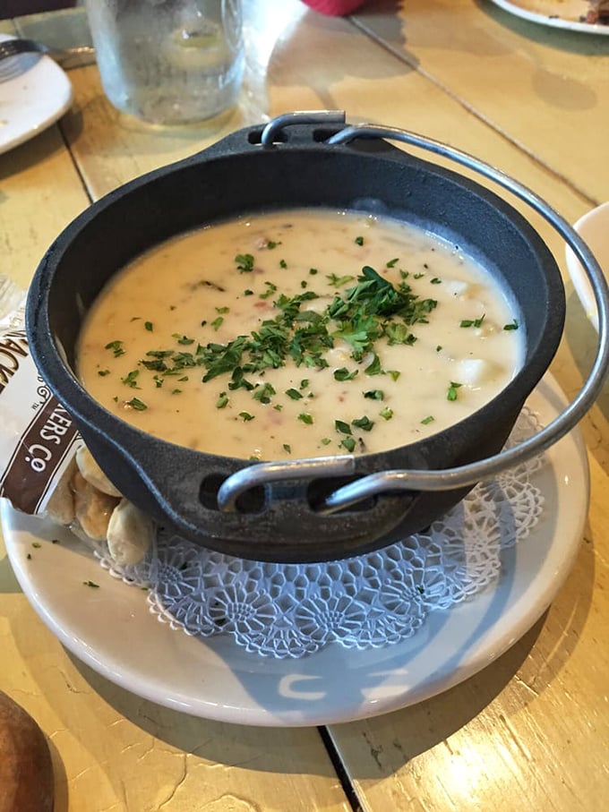 Creamy, dreamy, and steamy! This chowder is the kind of comfort food that makes you want to hug the chef.