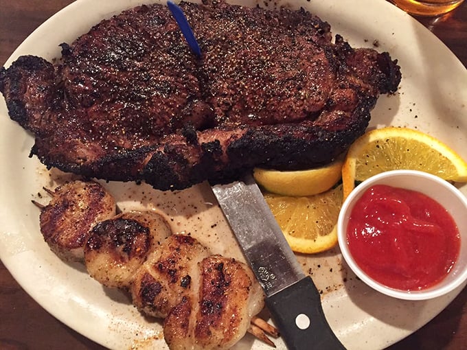 Behold, the New York Strip that could make a vegetarian weep. Juicy, charred perfection that's more photogenic than most Instagram influencers.