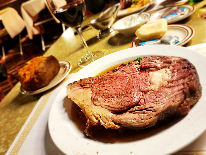 Rare, juicy, and ready for its close-up. This prime rib isn't just a meal; it's a work of art that belongs in the Louvre of Beef.